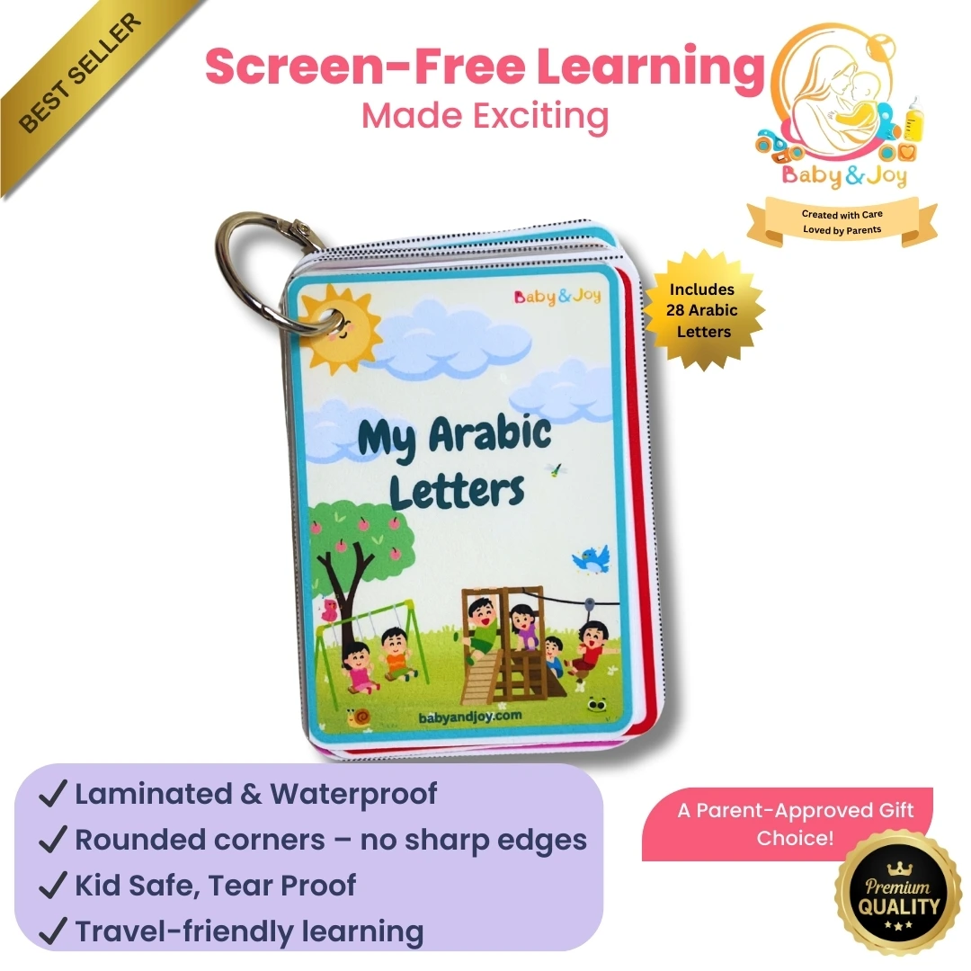 Montessori Arabic Alphabet Flash Cards for Muslim Kids | Baby & Joy ...